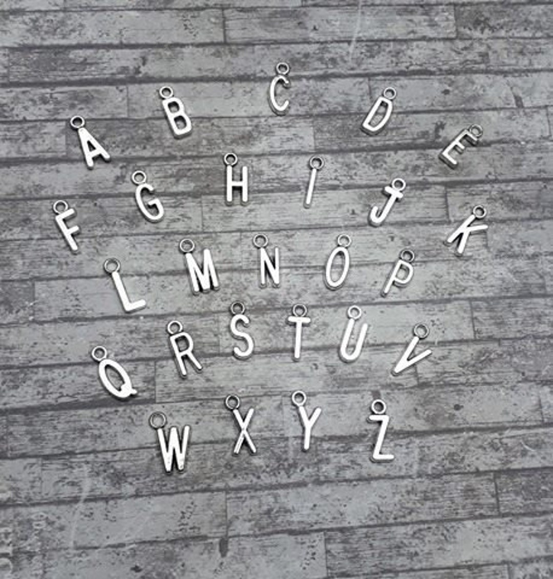 Alphabet Letter Charms Complete A-Z Set Jewelry Pendants - Etsy