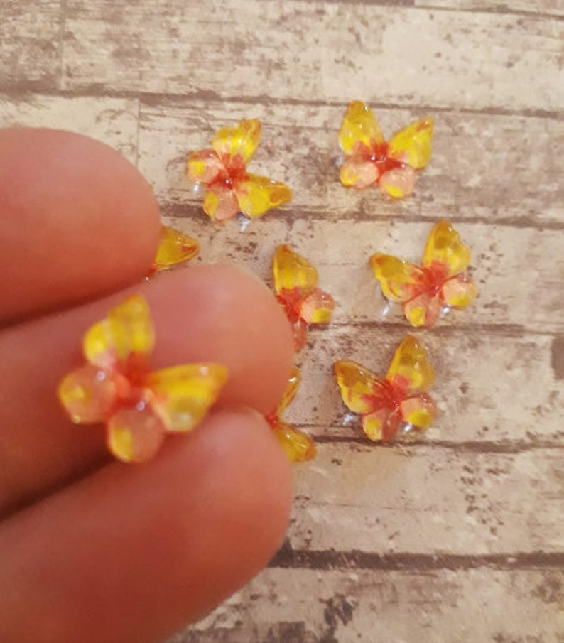 Butterfly Resin Flatbacks Choose Your Colour 10mm Cabochons - Etsy