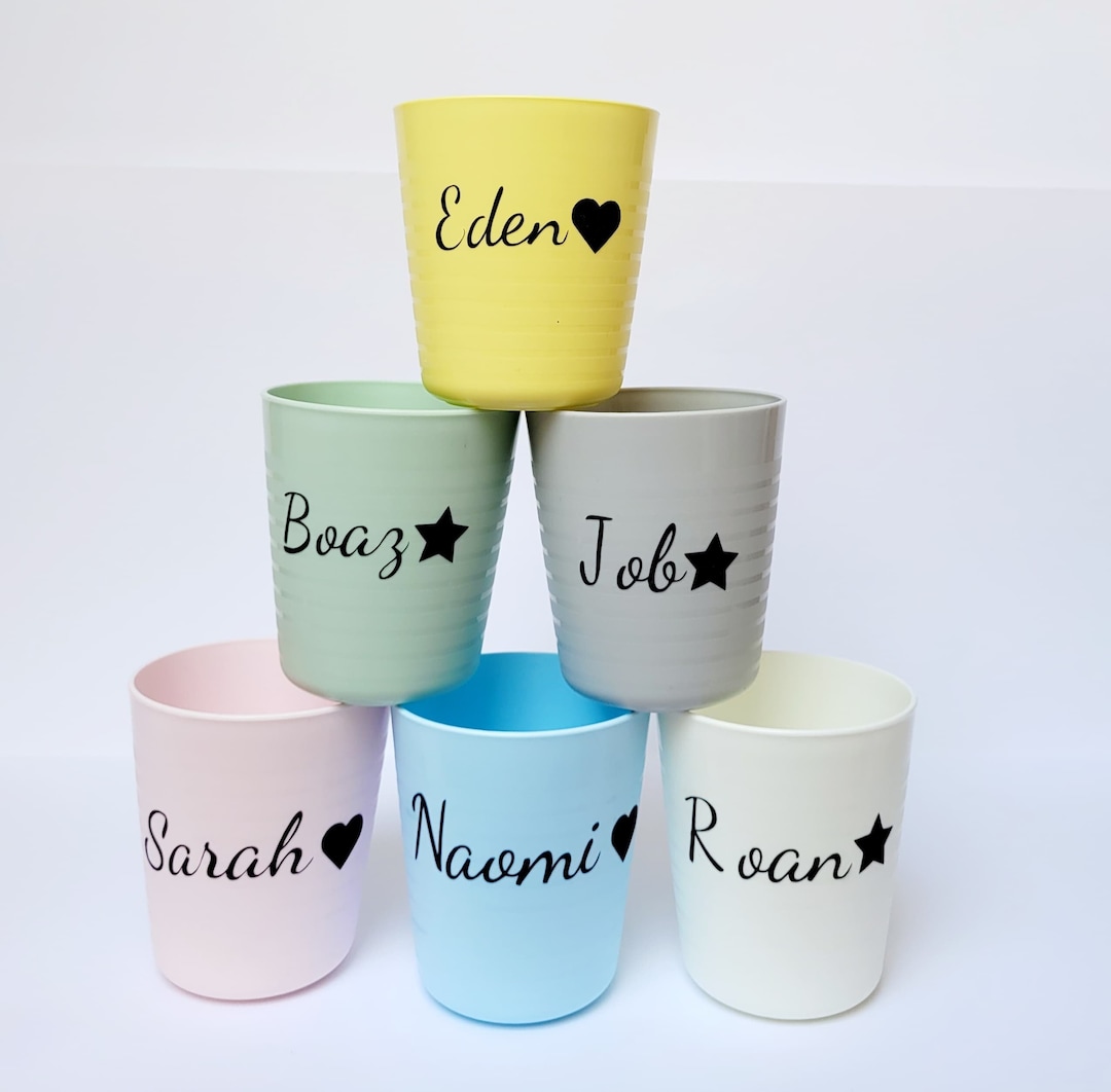 Cup With Name, Treat for Children, Pastel Drinking Cup With Name ...