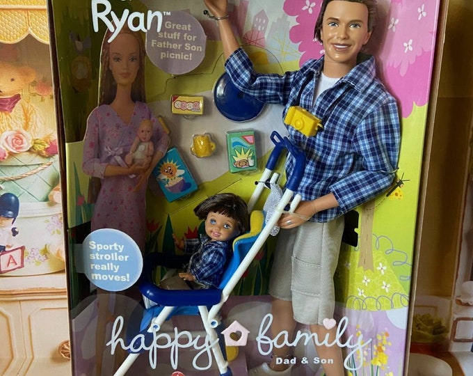 Barbie, Happy Family Alan and Ryan, Dad and Son Dolls Set From 2002 ...