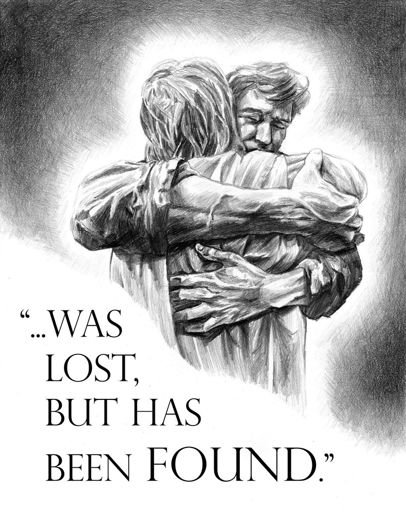 Forgiveness: the Prodigal Son Drawing (8x10 Print) - Etsy