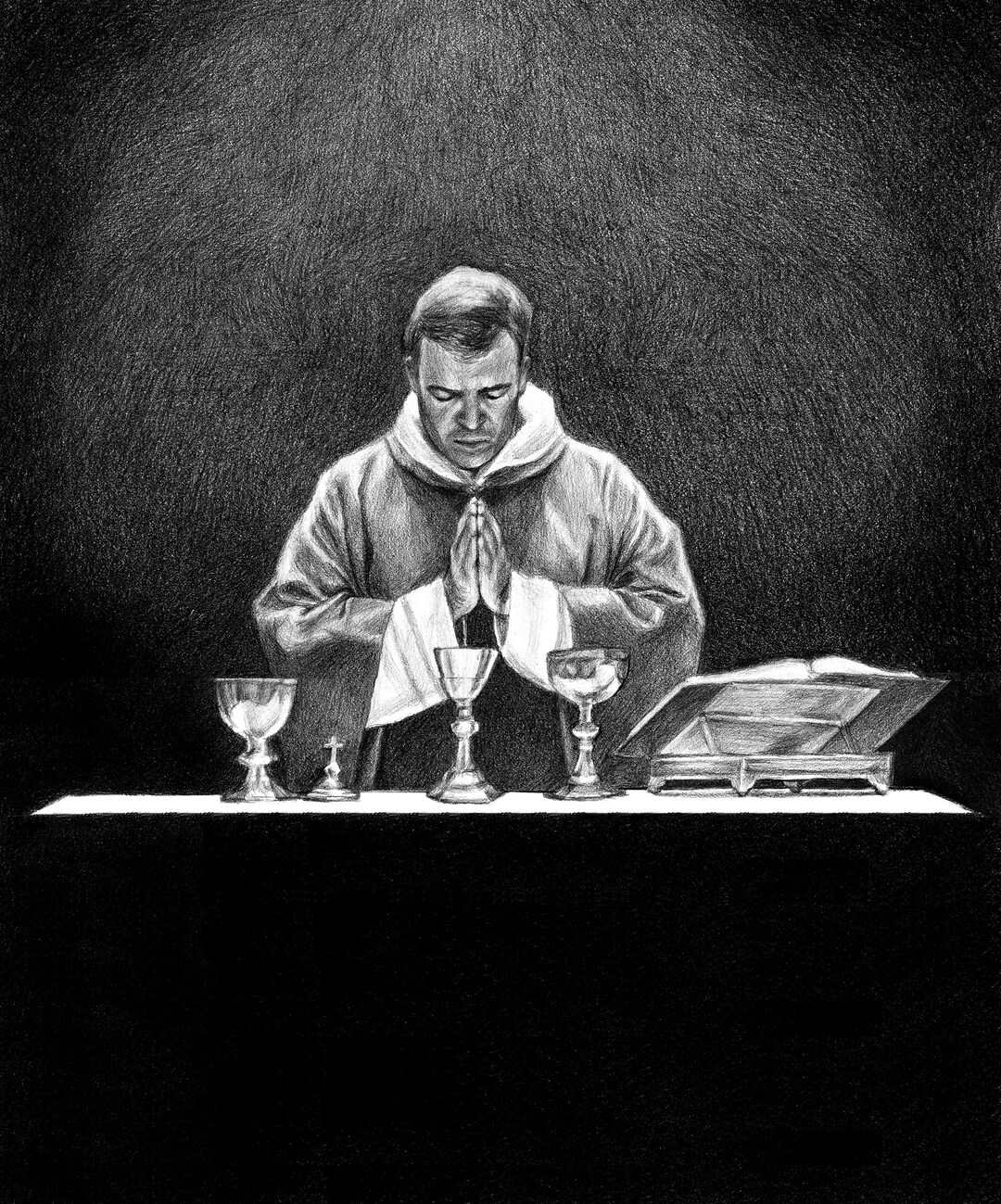 Drawing of the Holy Sacrifice of the Mass, Father Philip Tighe (8x10 ...