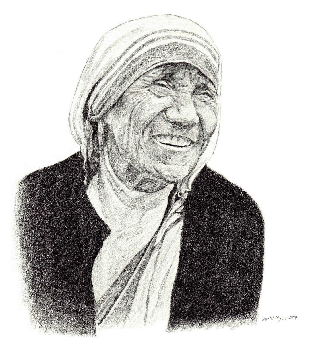 Portrait of Mother Teresa (8x10 Print) - Etsy
