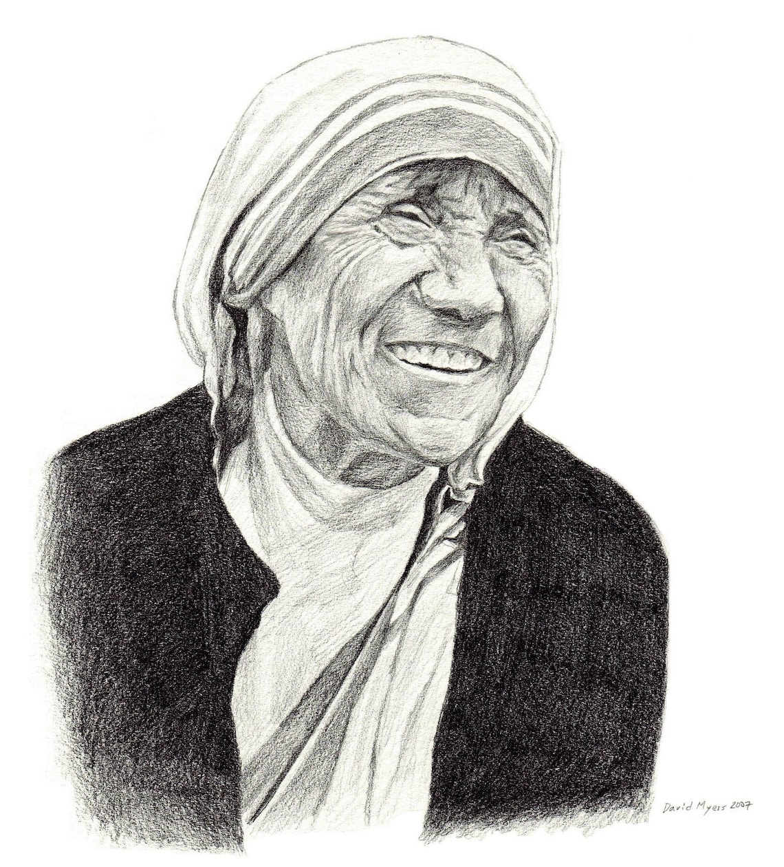 Portrait of Mother Teresa 8x10 Print - Etsy