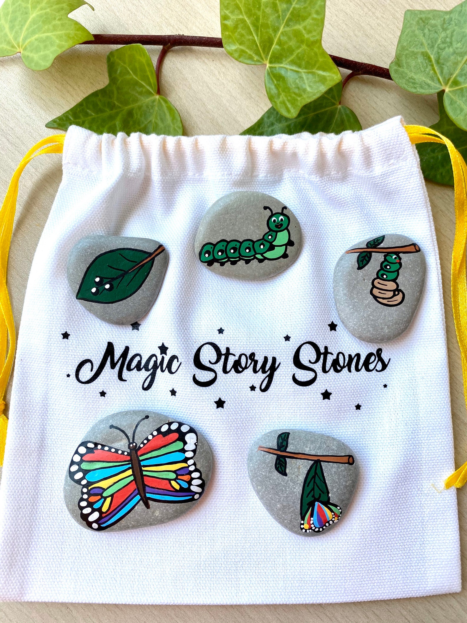 Butterfly Life Cycle Easter Story Stones Montessori - Etsy