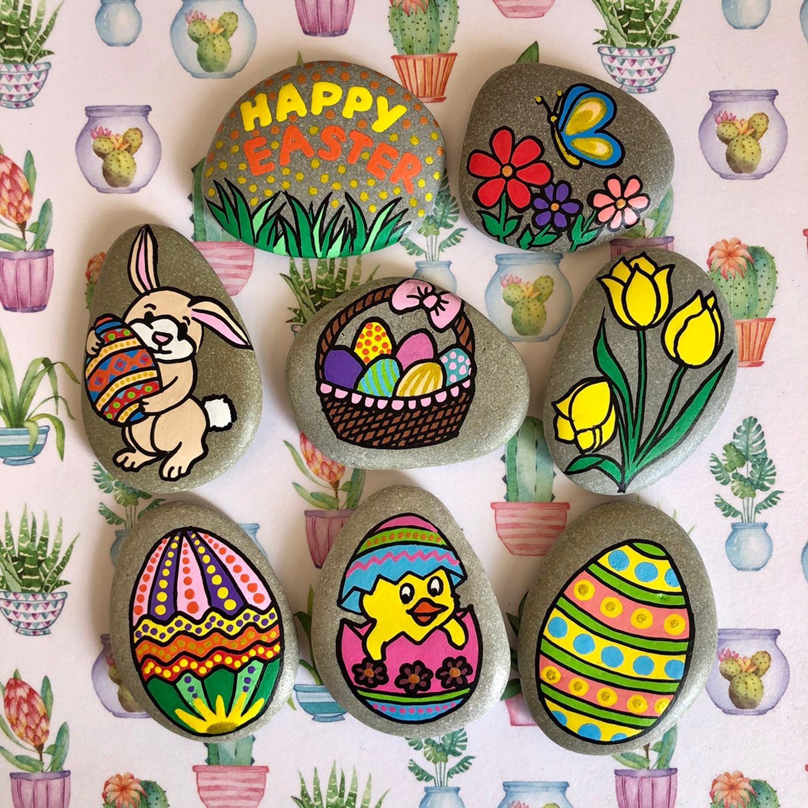 Easter Story Stones, Easter Basket Stuffer, Gifts for Kids, Easter Egg ...