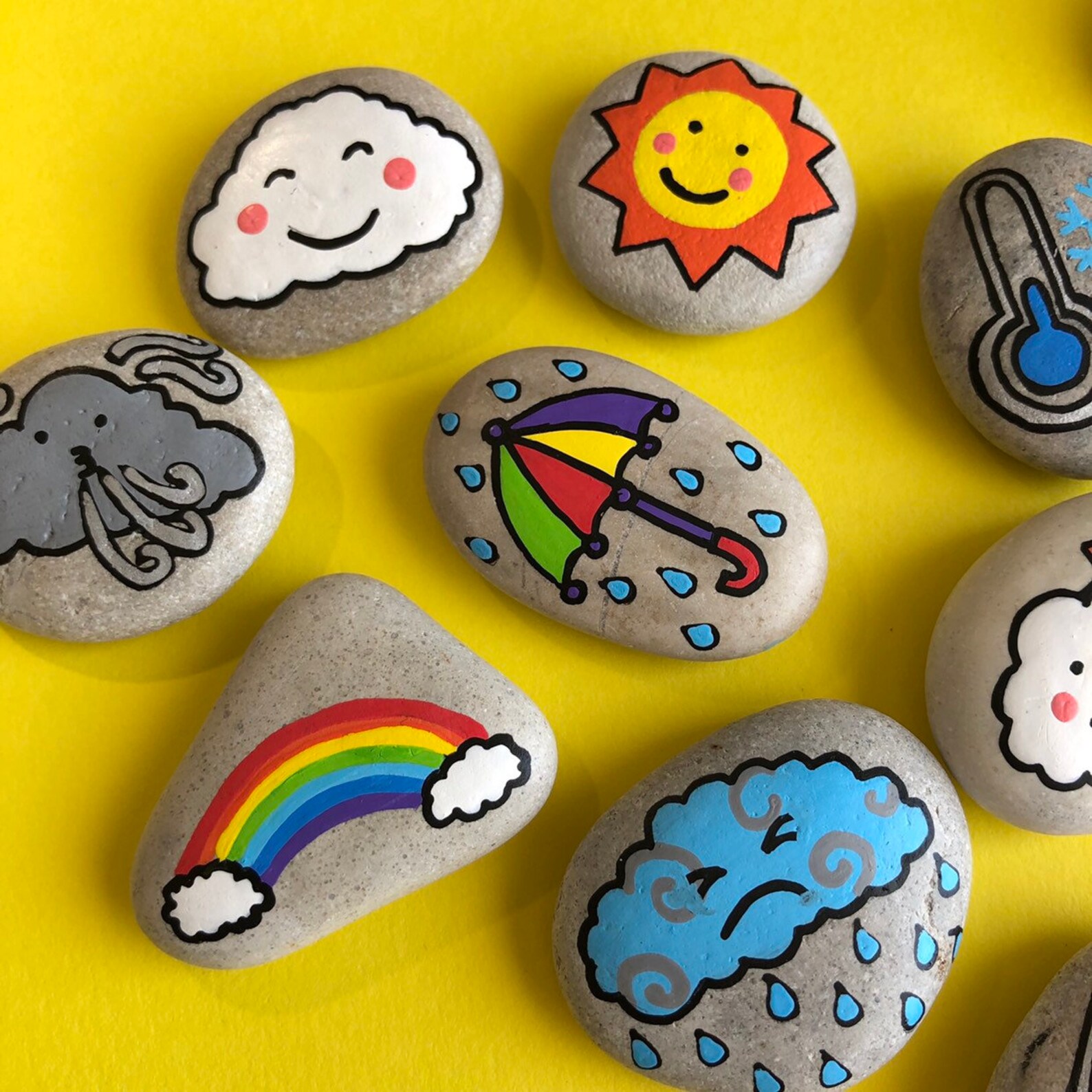 Weather Story Stones Teach weather to children For | Etsy