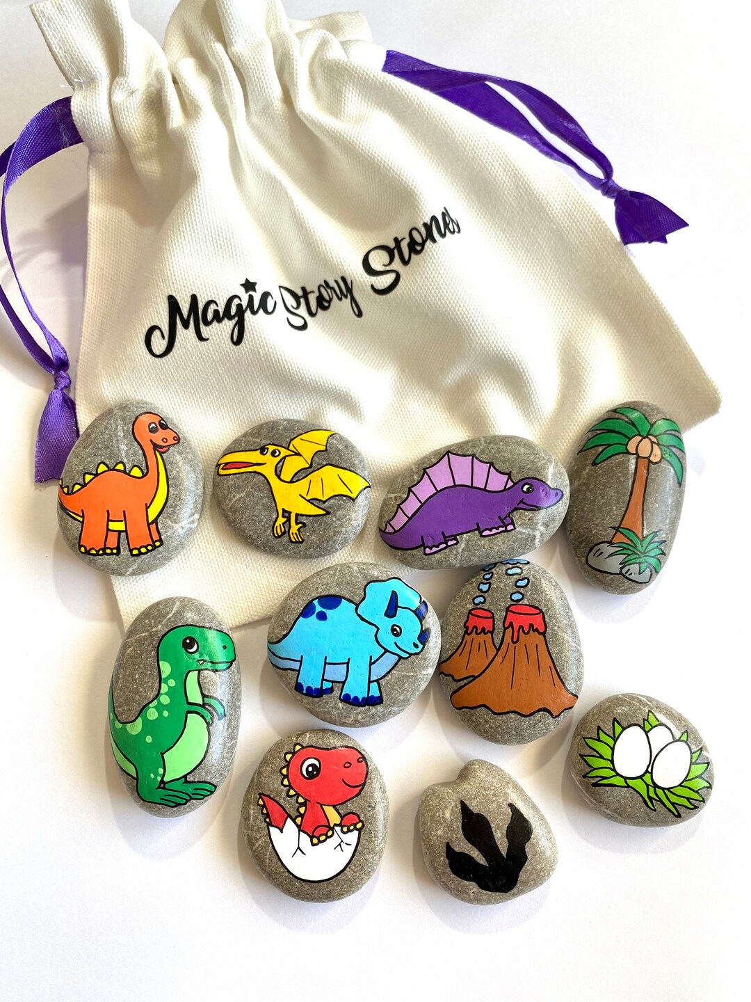 Dinosaur Toys for Toddlers, Story Stones Play Set, Personalized ...