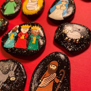 Nativity Story Stones, Christmas Play Set, Gift for Kid, Montessori ...