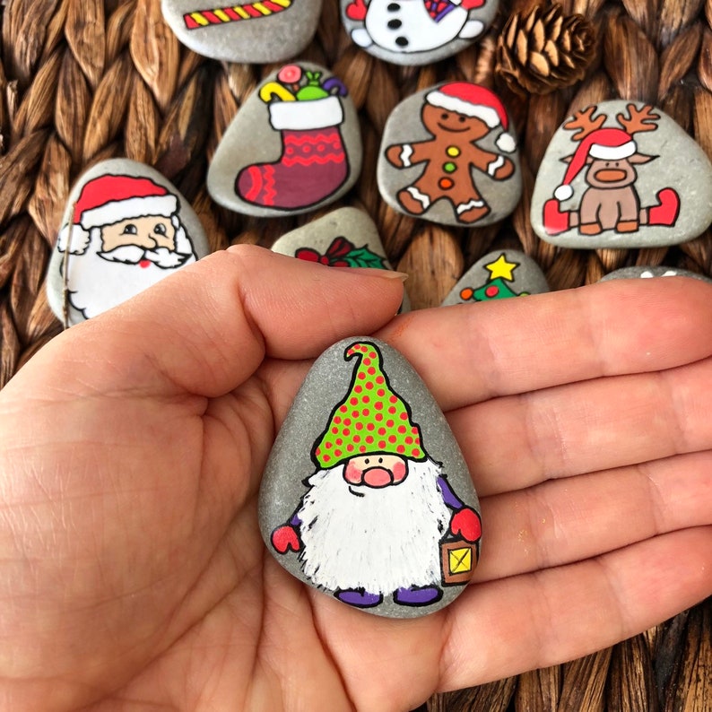 Christmas Story Stones Set of 5 Painted Rocks Personalized | Etsy Canada