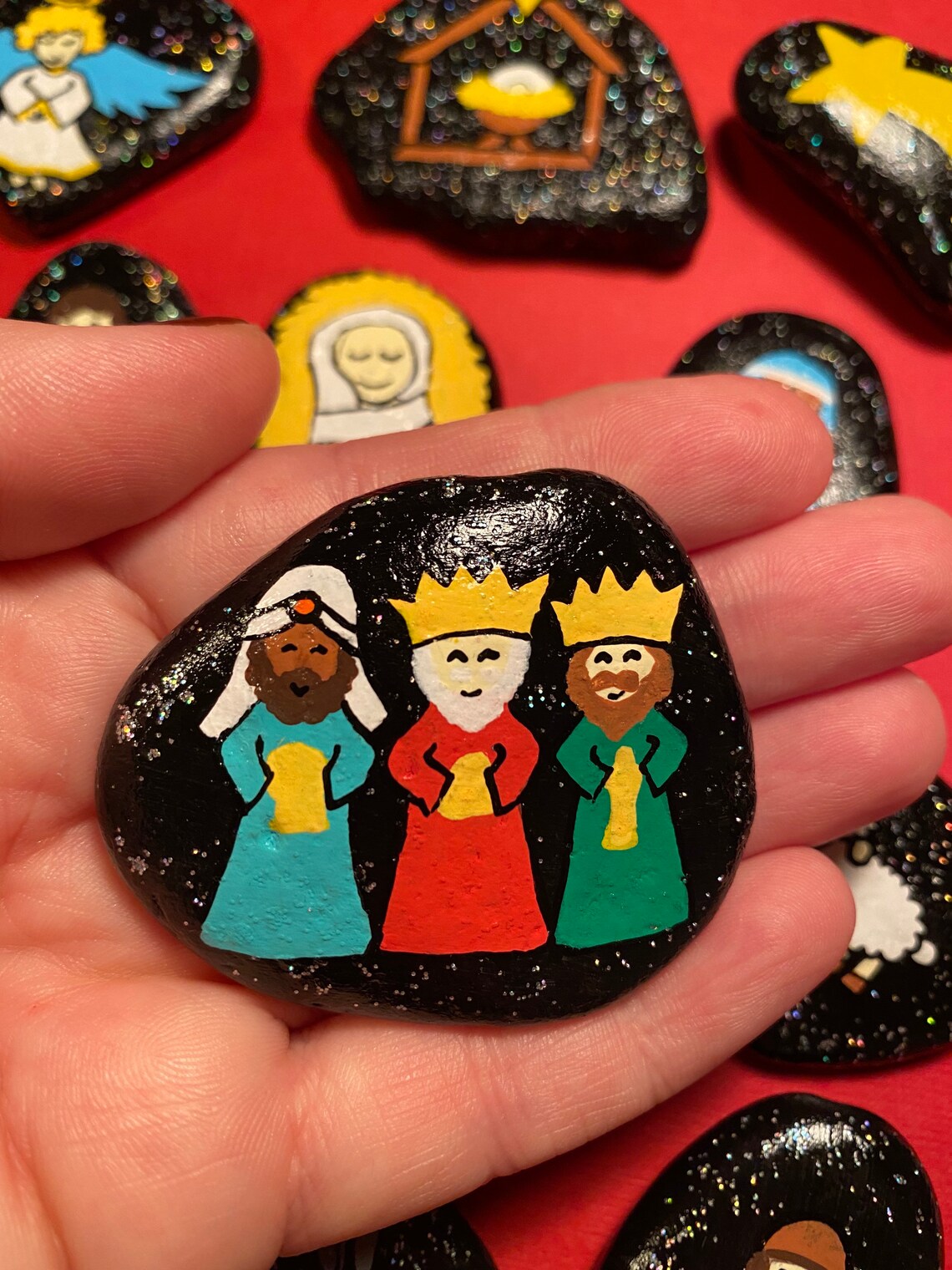 Nativity Story Stones Christmas Play Set Gift for Kid - Etsy