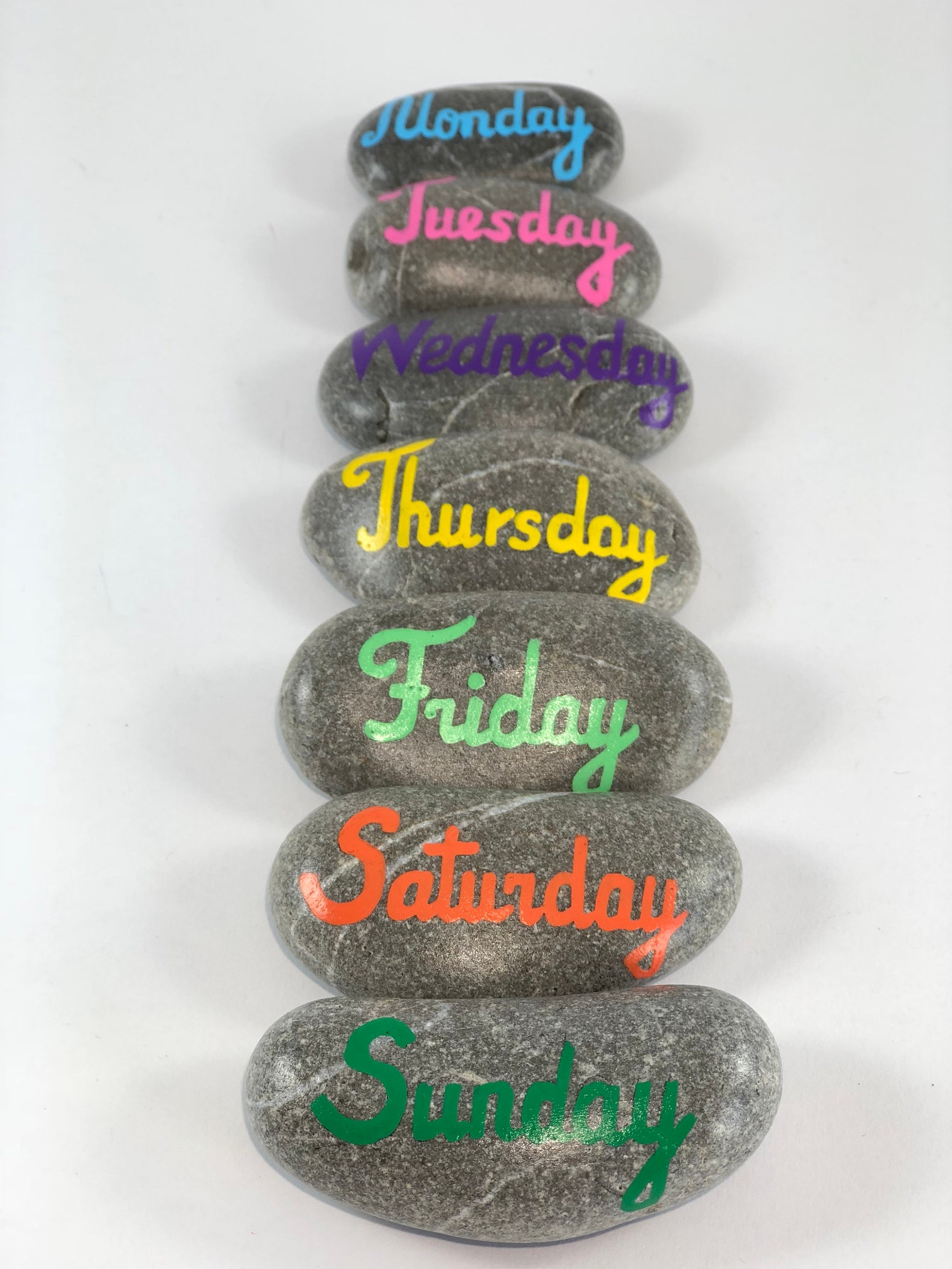 Story Stones Days of the Week Painted Stones Teacher Resources | Etsy