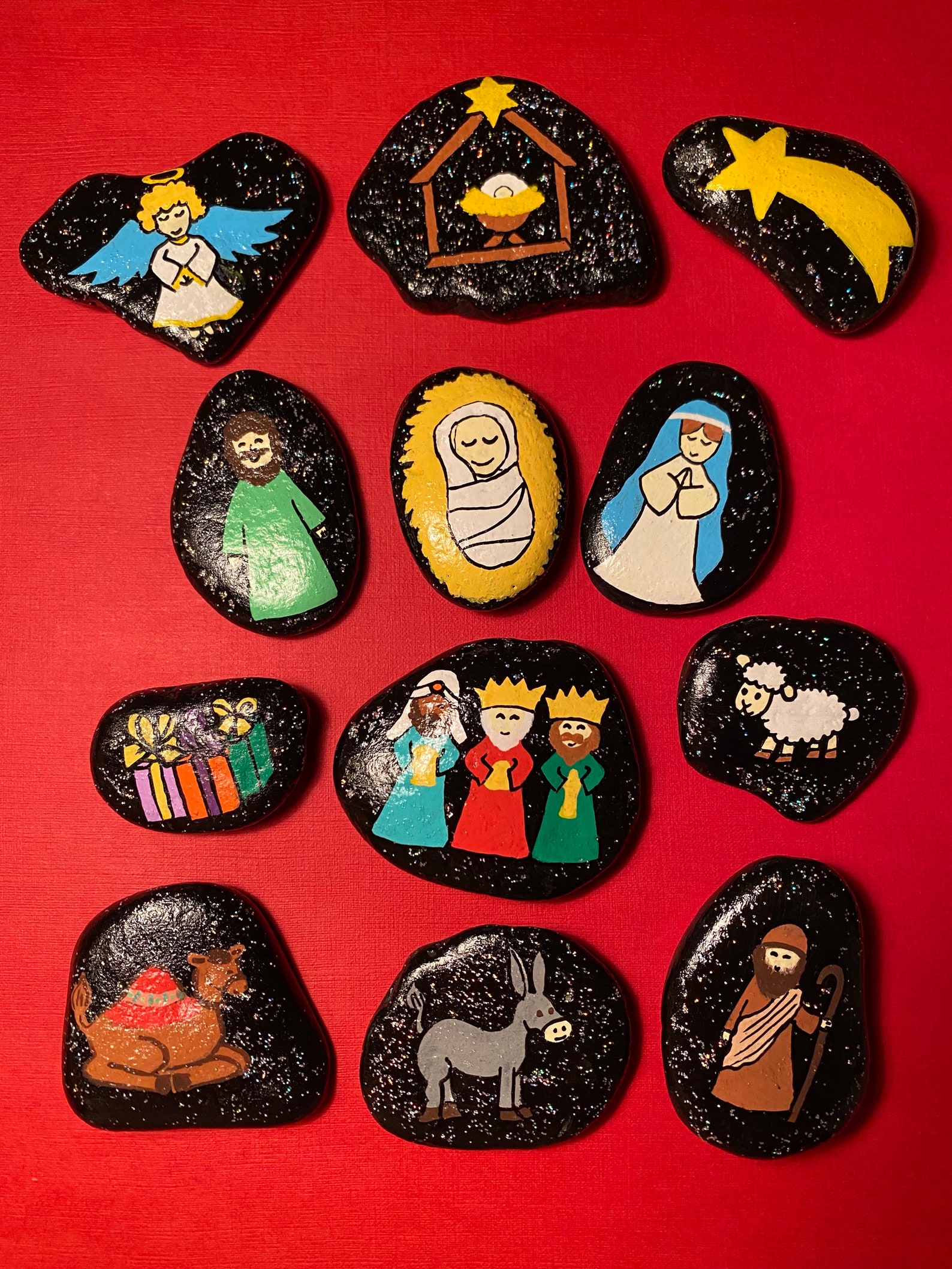 Nativity Story Stones Christmas Play Set Gift for Kid - Etsy