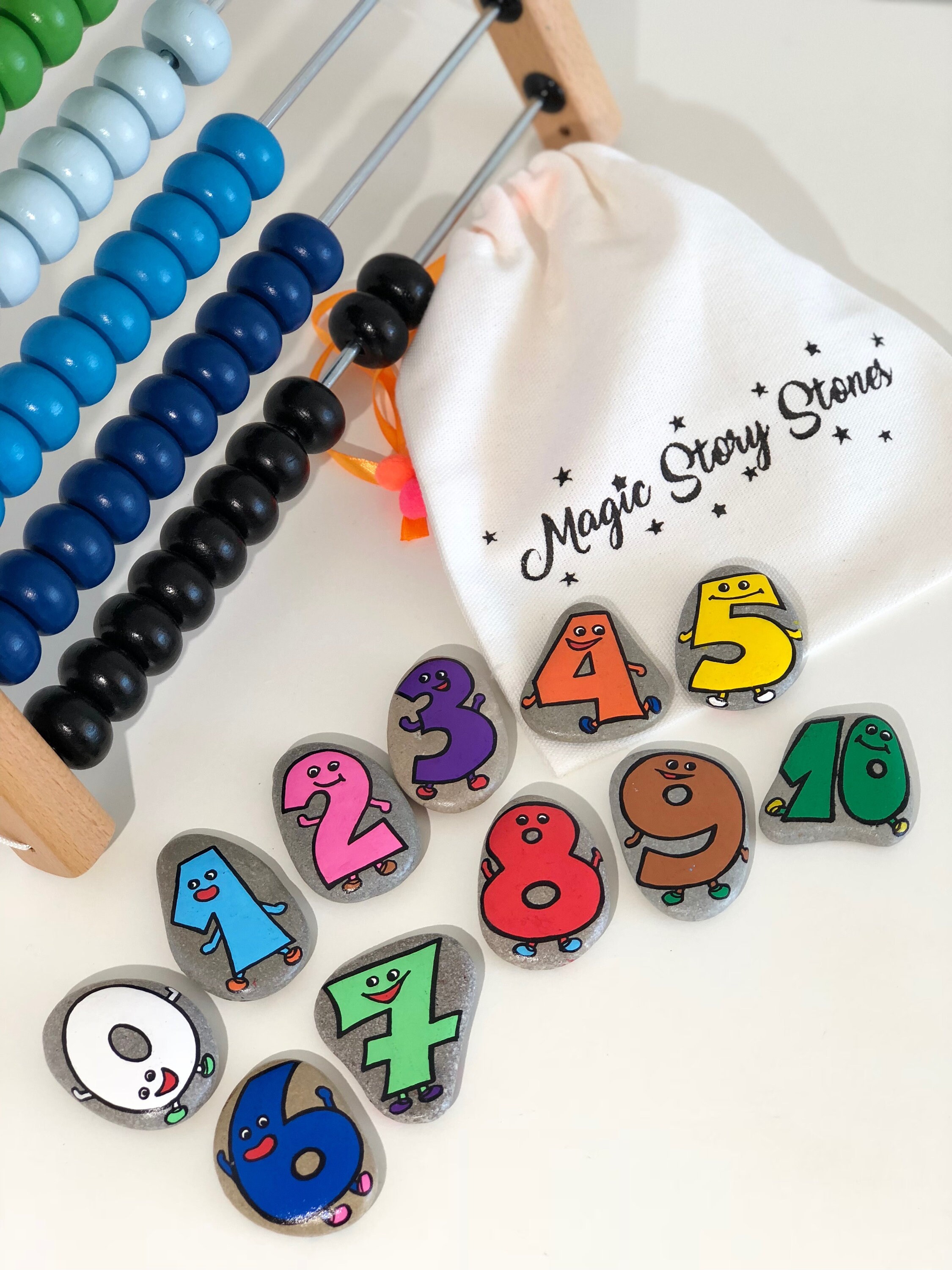 Number 1-10 Matching Game Montessori Story Stones Preschool | Etsy