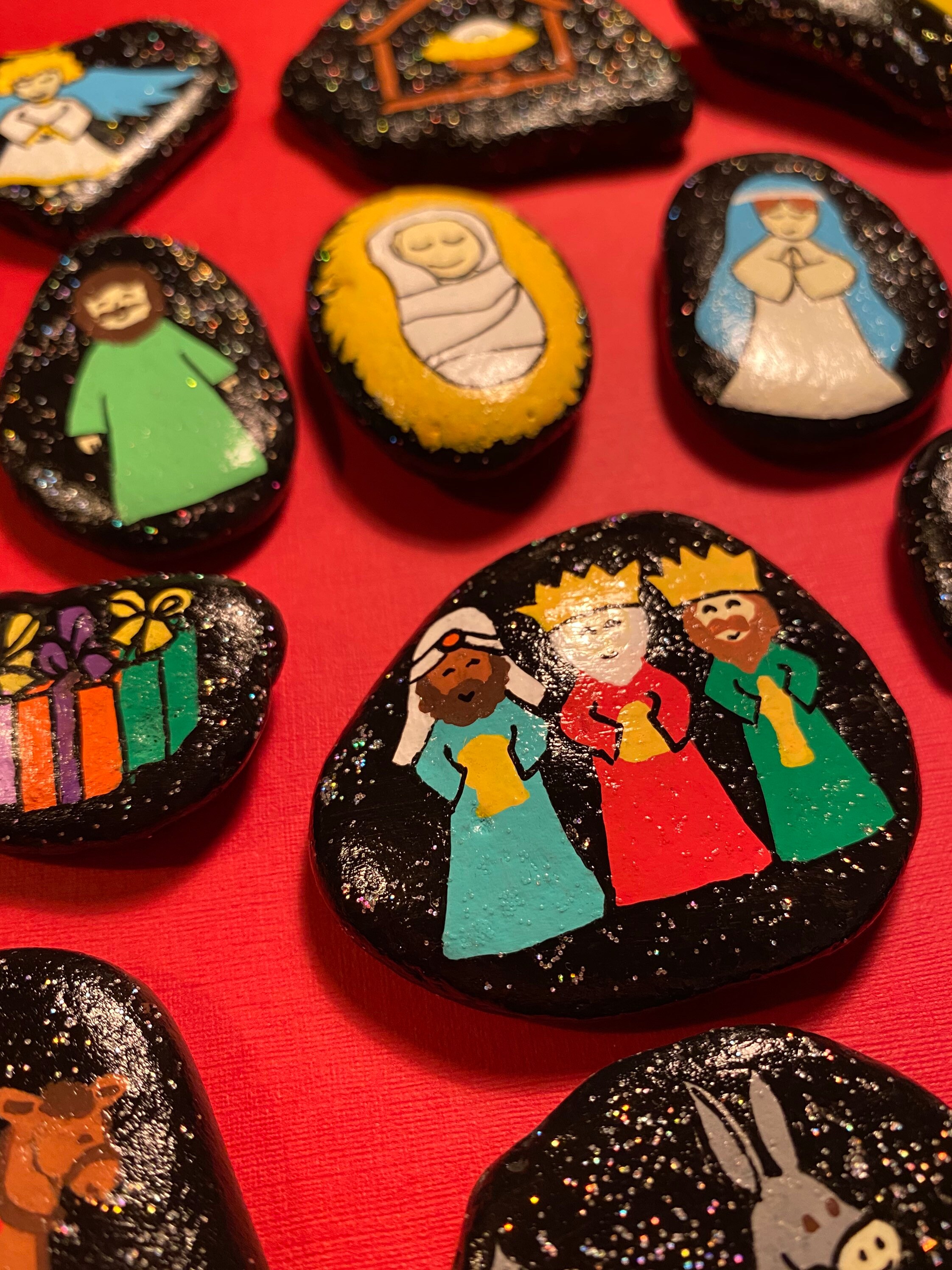 Nativity Story Stones Christmas Play Set Gift for Kid | Etsy