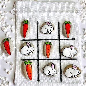 Tic Tac Toe Game for Easter Basket, Easter Egg Hunt, Story Stones ...