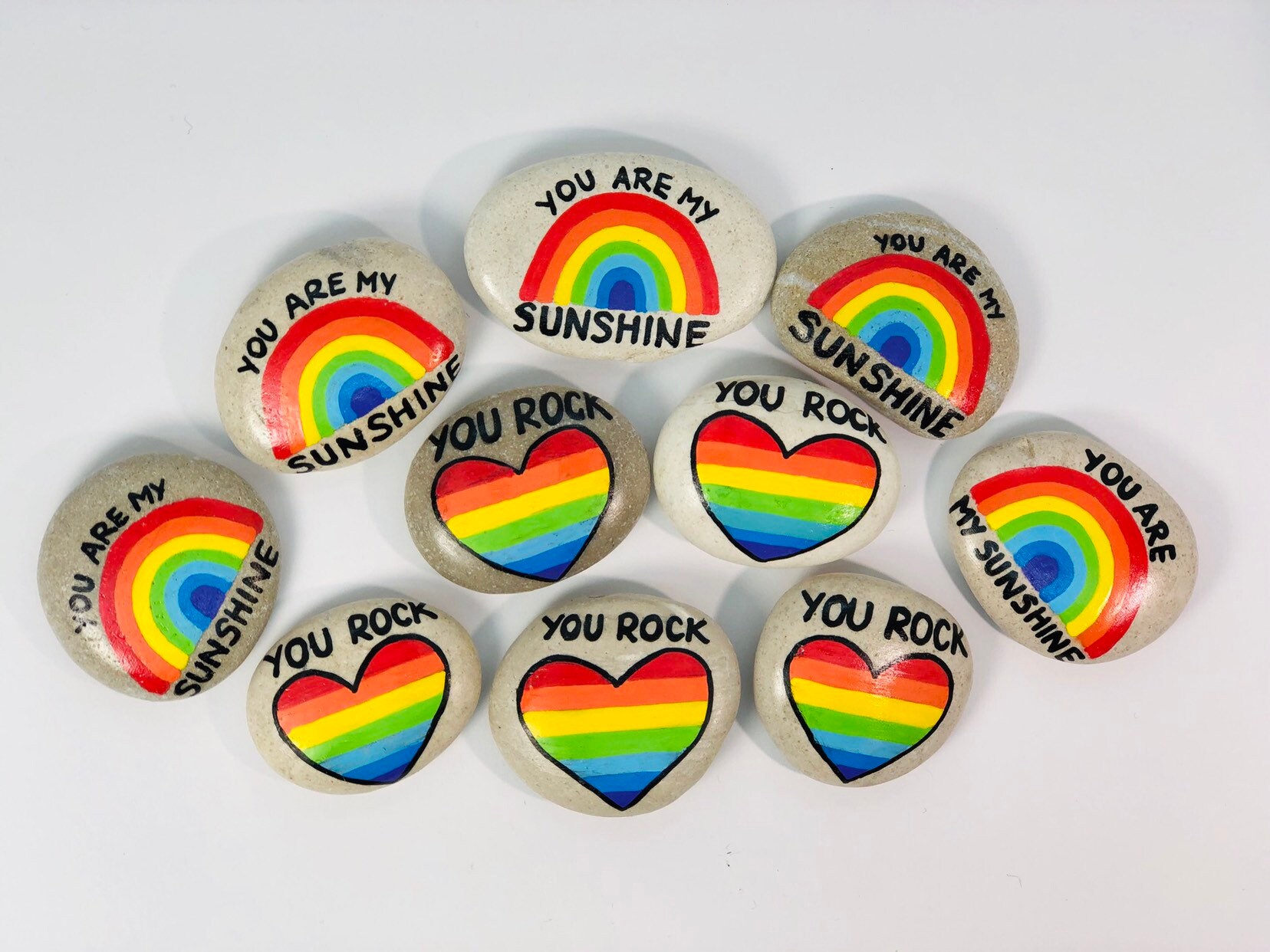 You Are My Sunshine Rainbow Anxiety Worry Stone Rainbow | Etsy