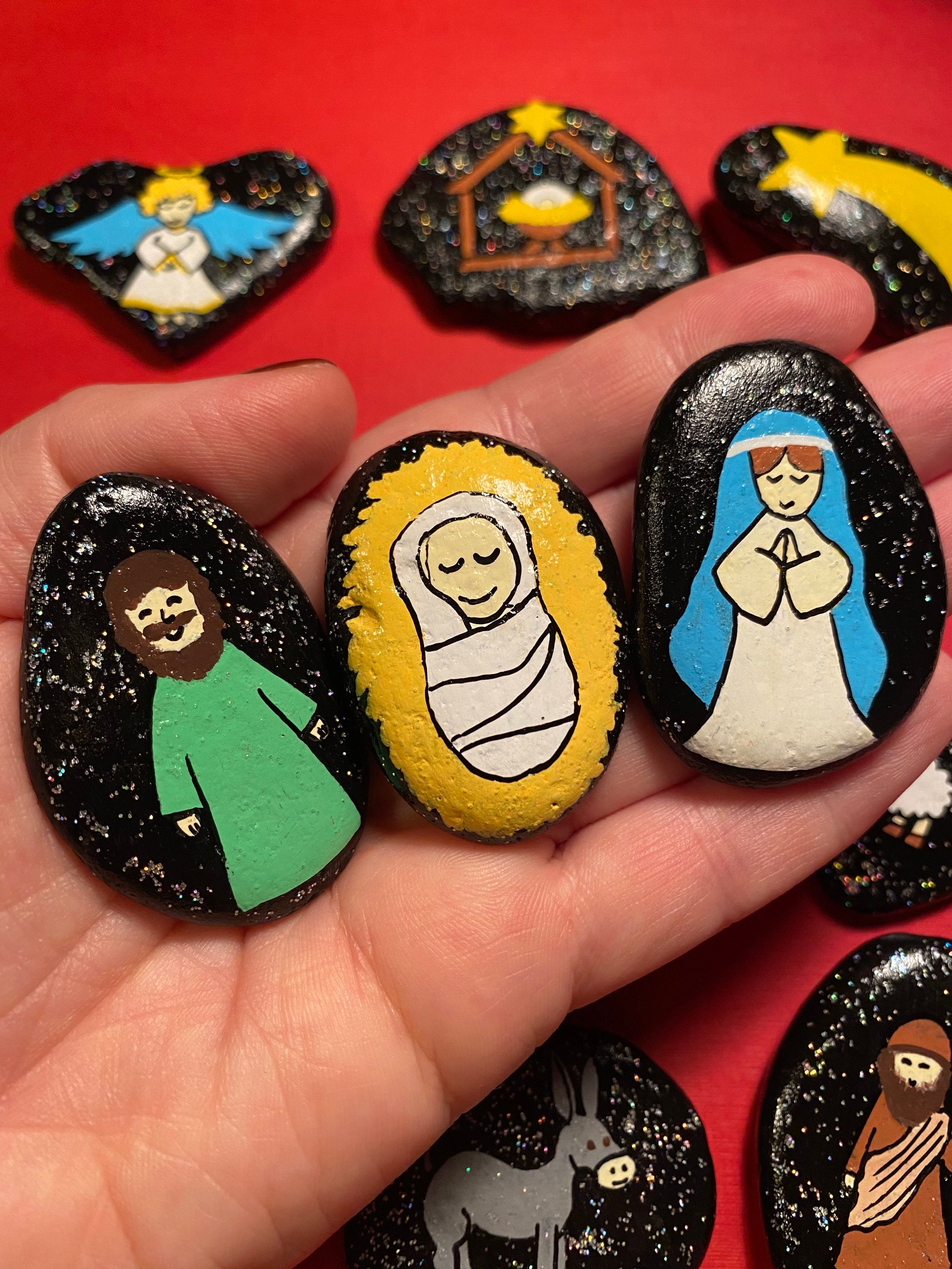 Nativity Story Stones Christmas Play Set Gift for Kid - Etsy