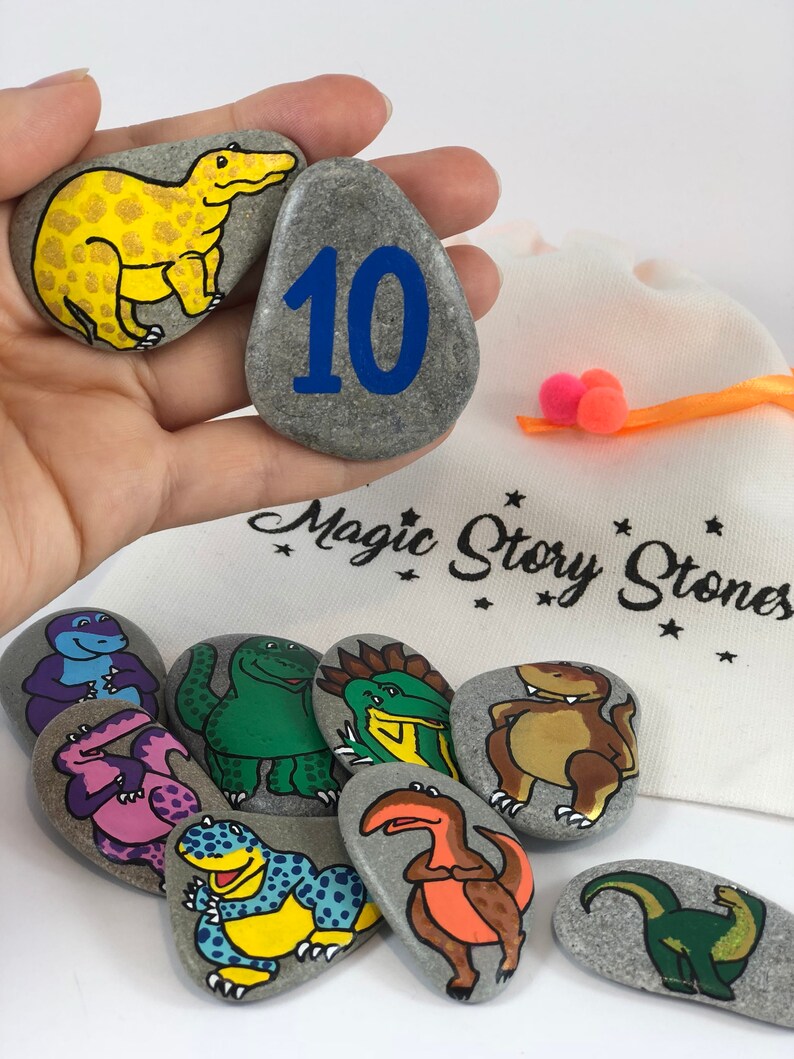 Dinosaurs Toys Story Stones Educational Gift for 3 Years | Etsy