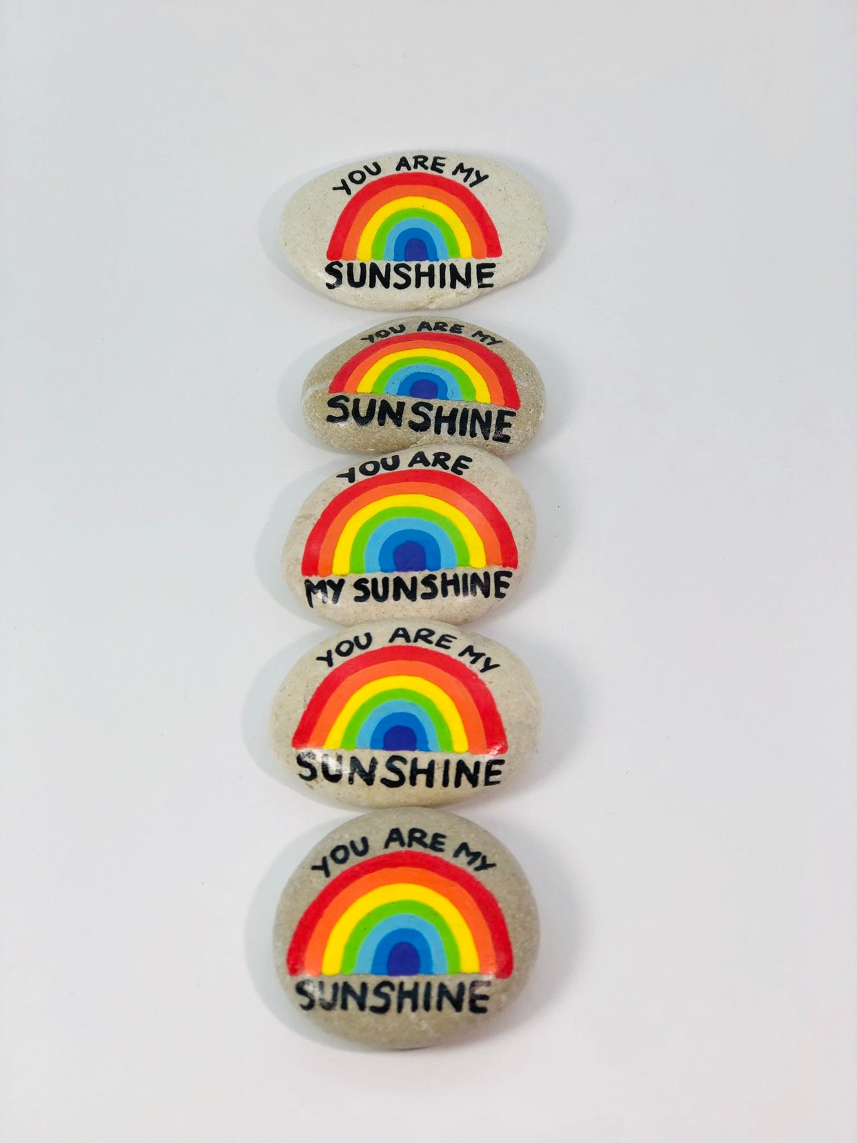 You Are My Sunshine Rainbow Anxiety Worry Stone Rainbow | Etsy