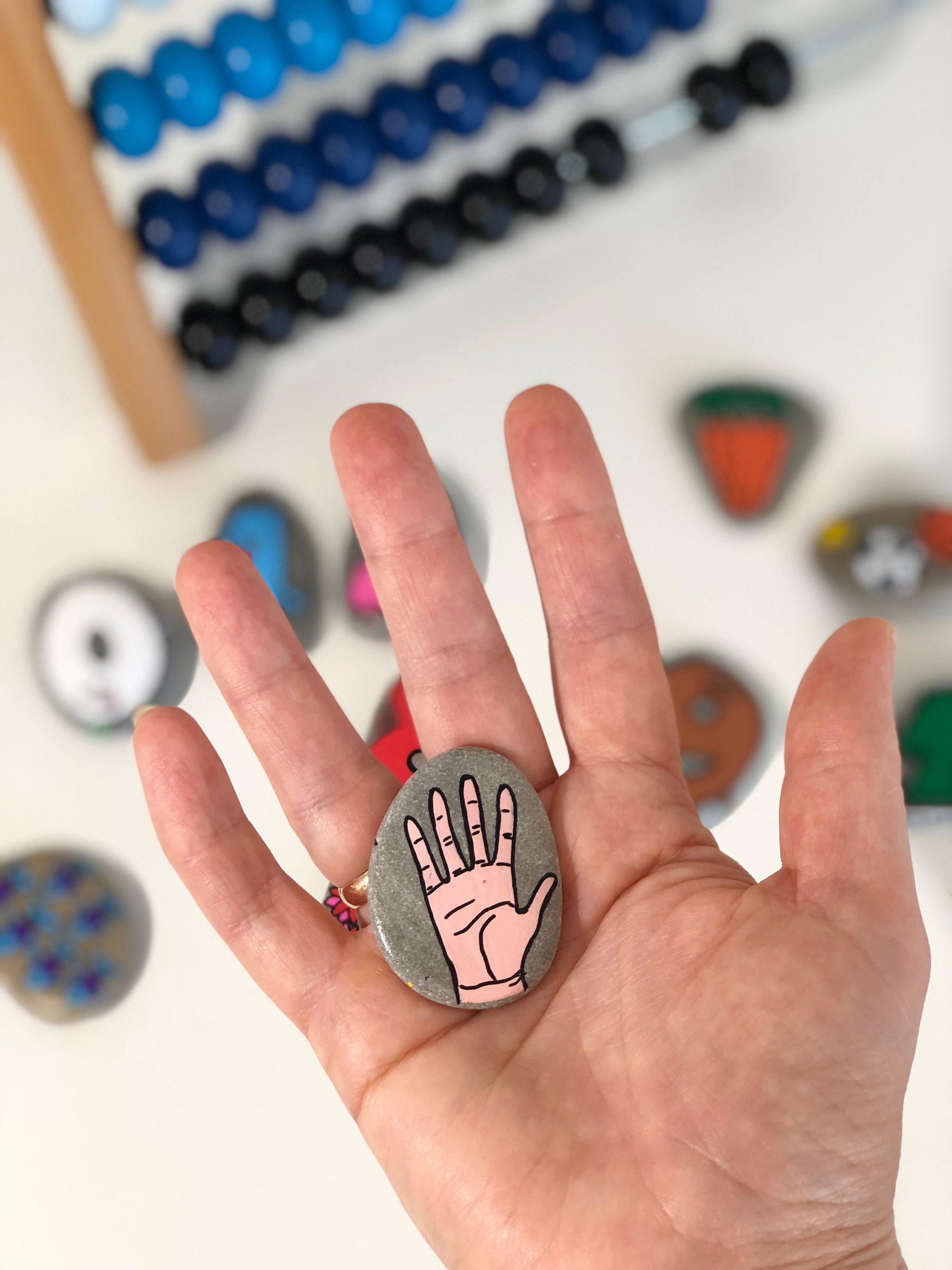 Number 1-10 Matching Game Montessori Story Stones Preschool | Etsy