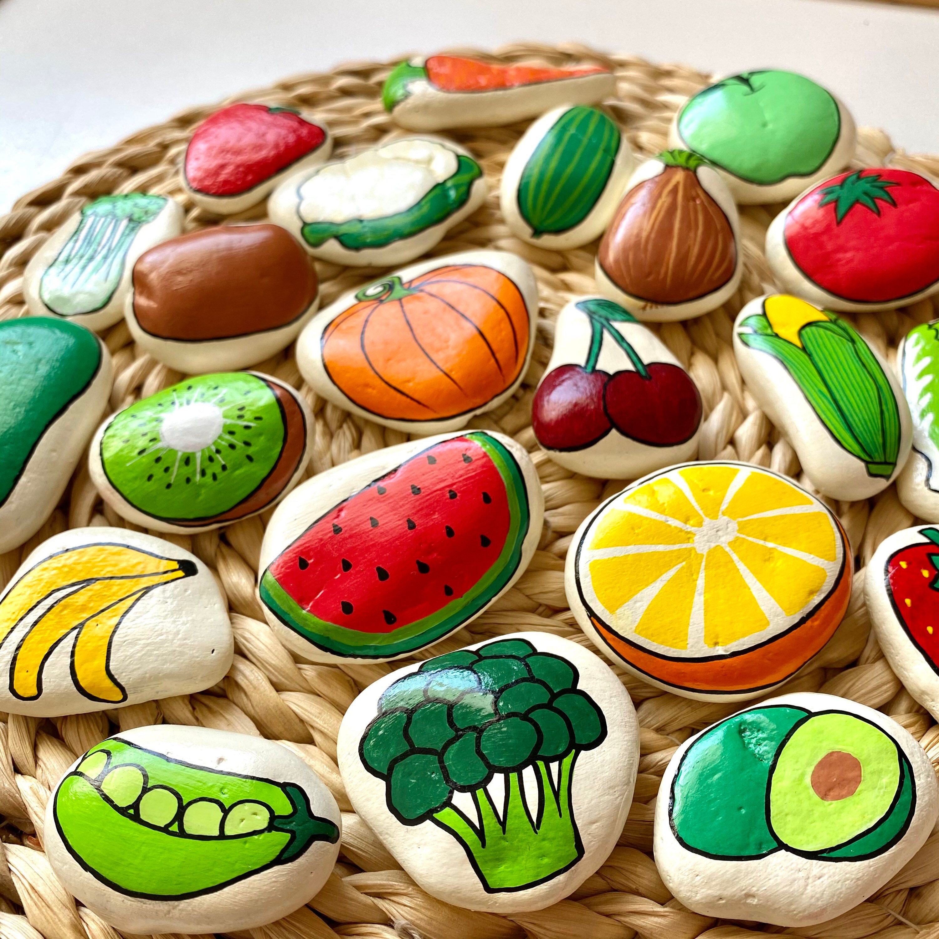 Mud Kitchen Food Story Stones for Kids Pretend Play Toy - Etsy UK