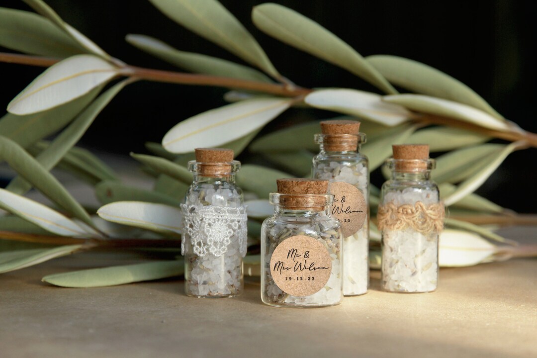 Wedding Favours Small Bottles Favours Customsied Jars Herb Favour ...