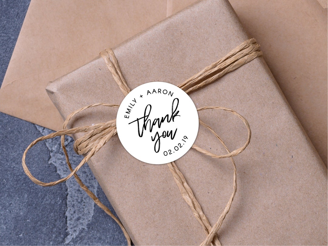 Personalised Thank You Sticker for Your Wedding With Custom Wording for ...