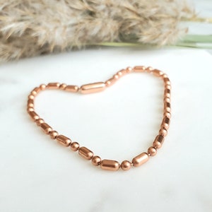 Copper Ball Chain Anklet, Solid Copper Anklet, Minimalist Anklet ...