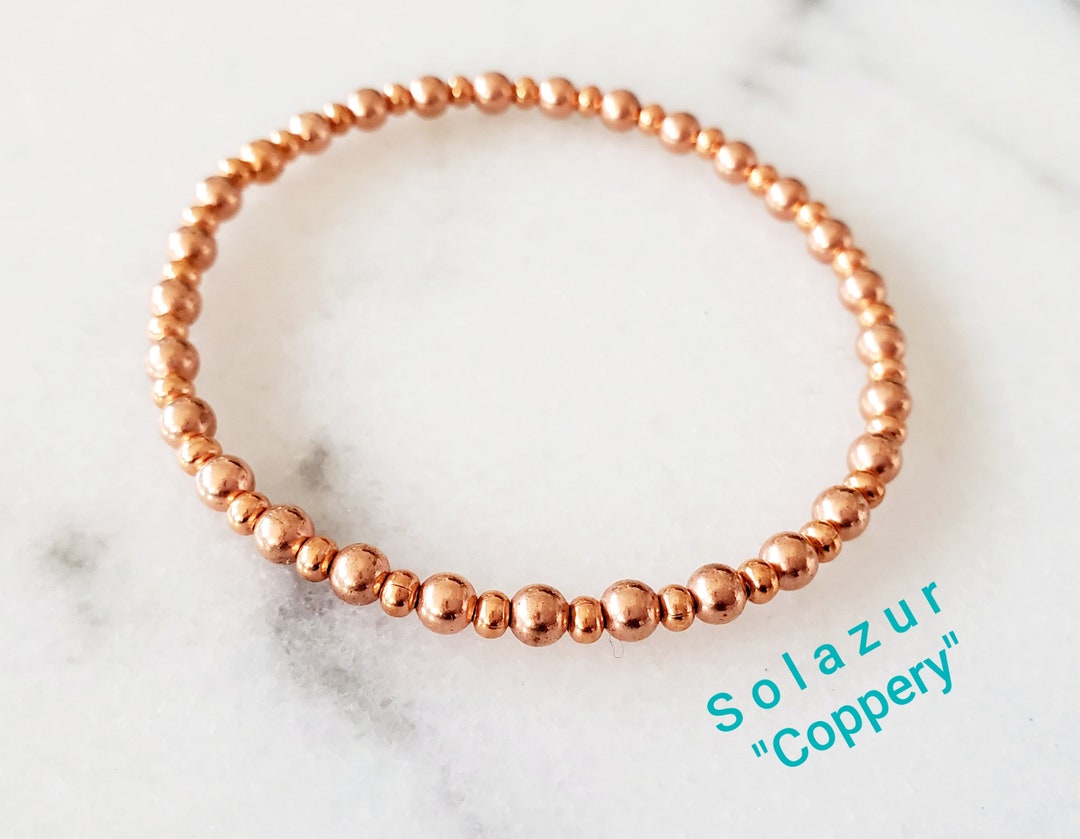 Copper Bracelet Pure Copper Beads Healing Bracelet - Etsy