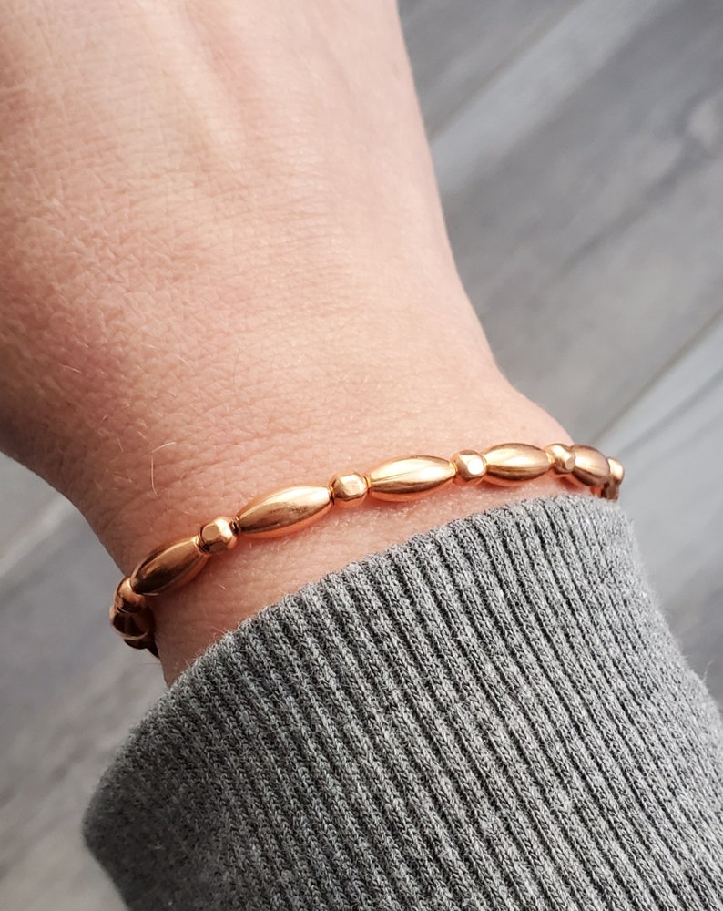 Copper Bracelet, Genuine Copper, Arthritis Bracelet, Metal Bead ...