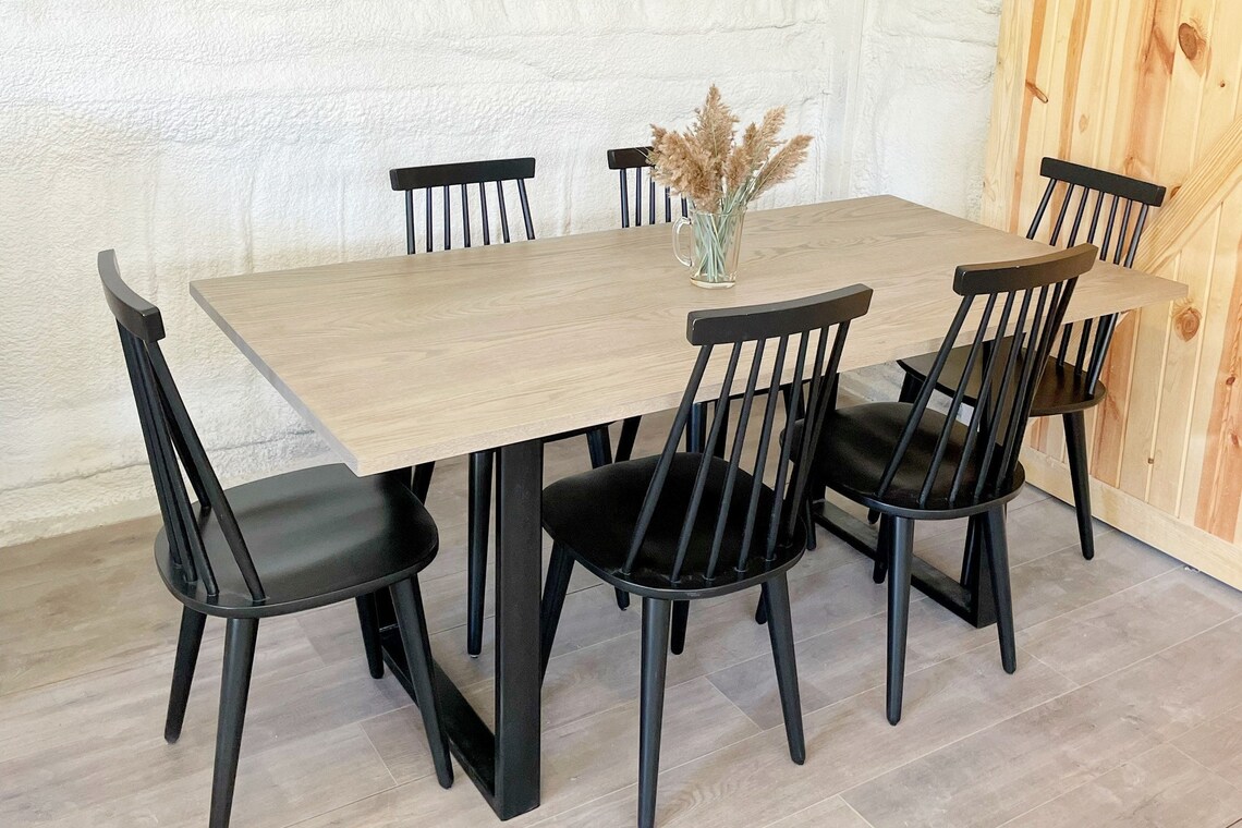 Modern Farmhouse Modern Dining Set Farmhouse Dining Set - Etsy
