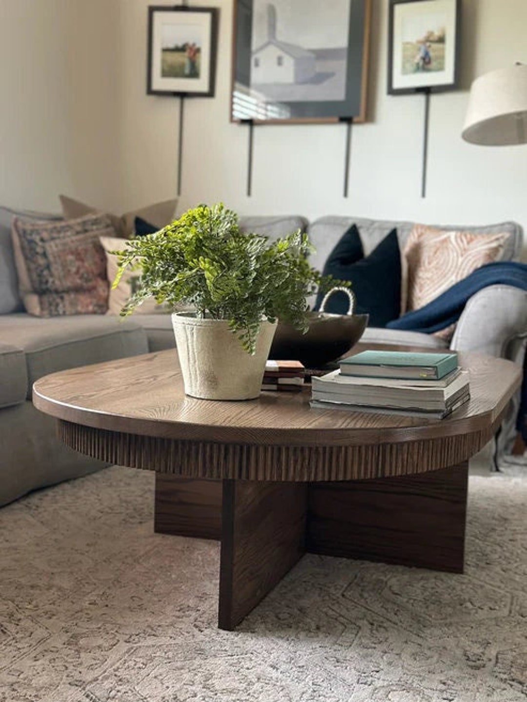 MONROE Oval Coffee Table | Modern Wooden Coffee Tables | Handmade MCM ...