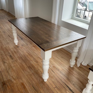 Modern Farmhouse Dining Table and Chairs, Beach House Furniture, Boho ...