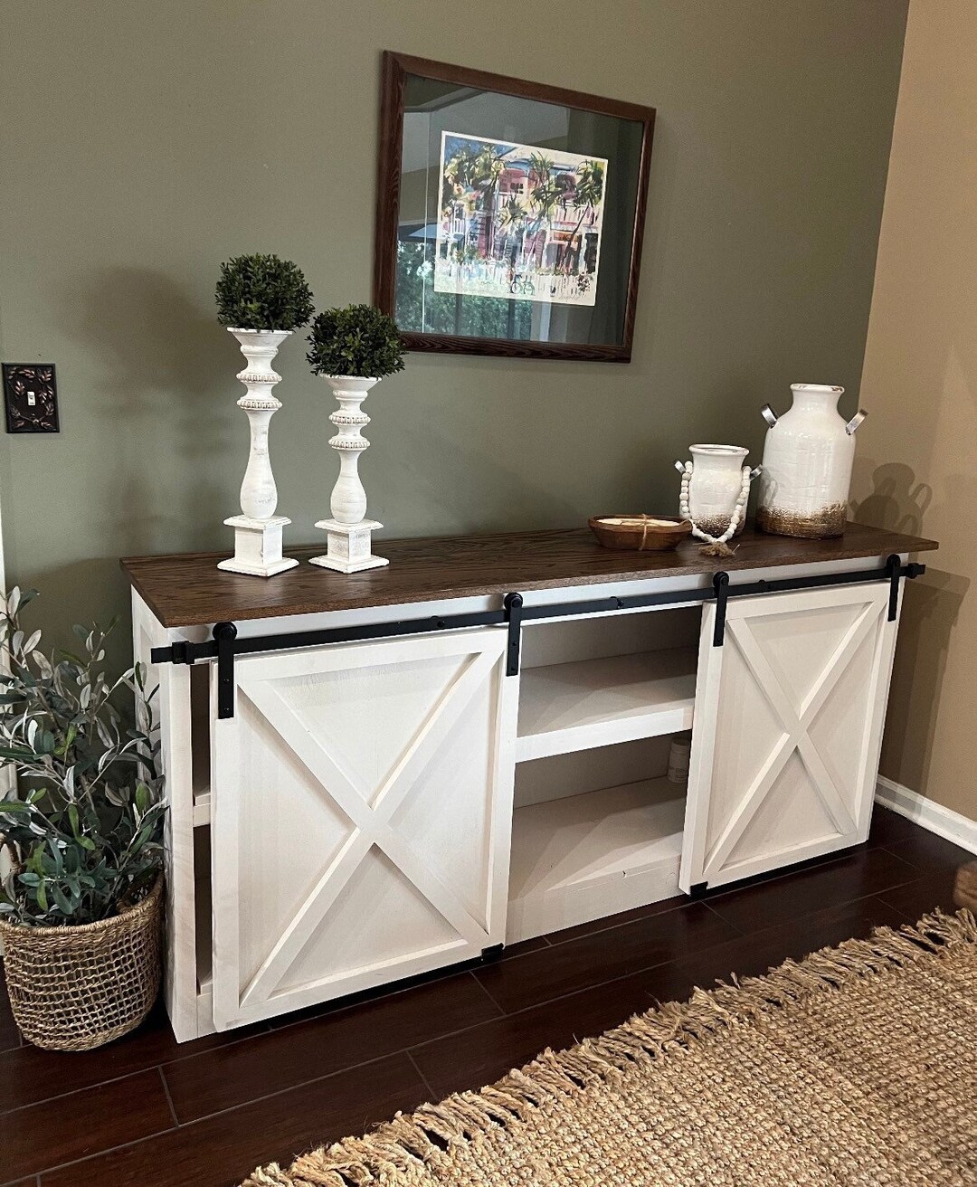 HAYES Console Table | Farmhouse Buffet Cabinet | Unique Farm House ...