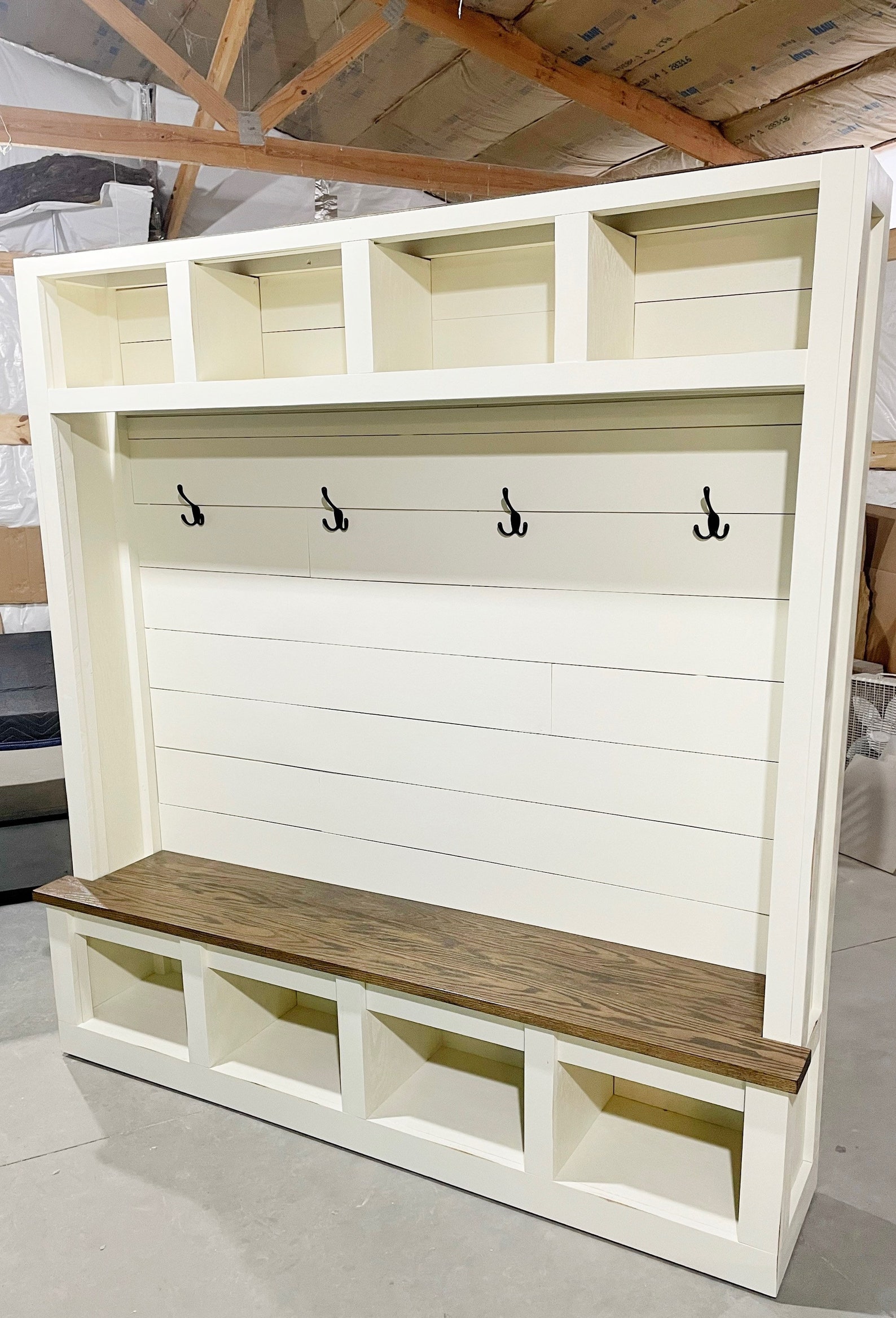 Hall Tree Hall Tree With Bench Mudroom Lockers Entryway - Etsy