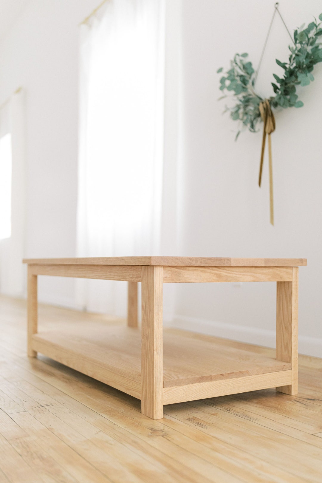 KNOLL Minimalist Coffee Table | Handmade Solid Wood Coffee Table ...