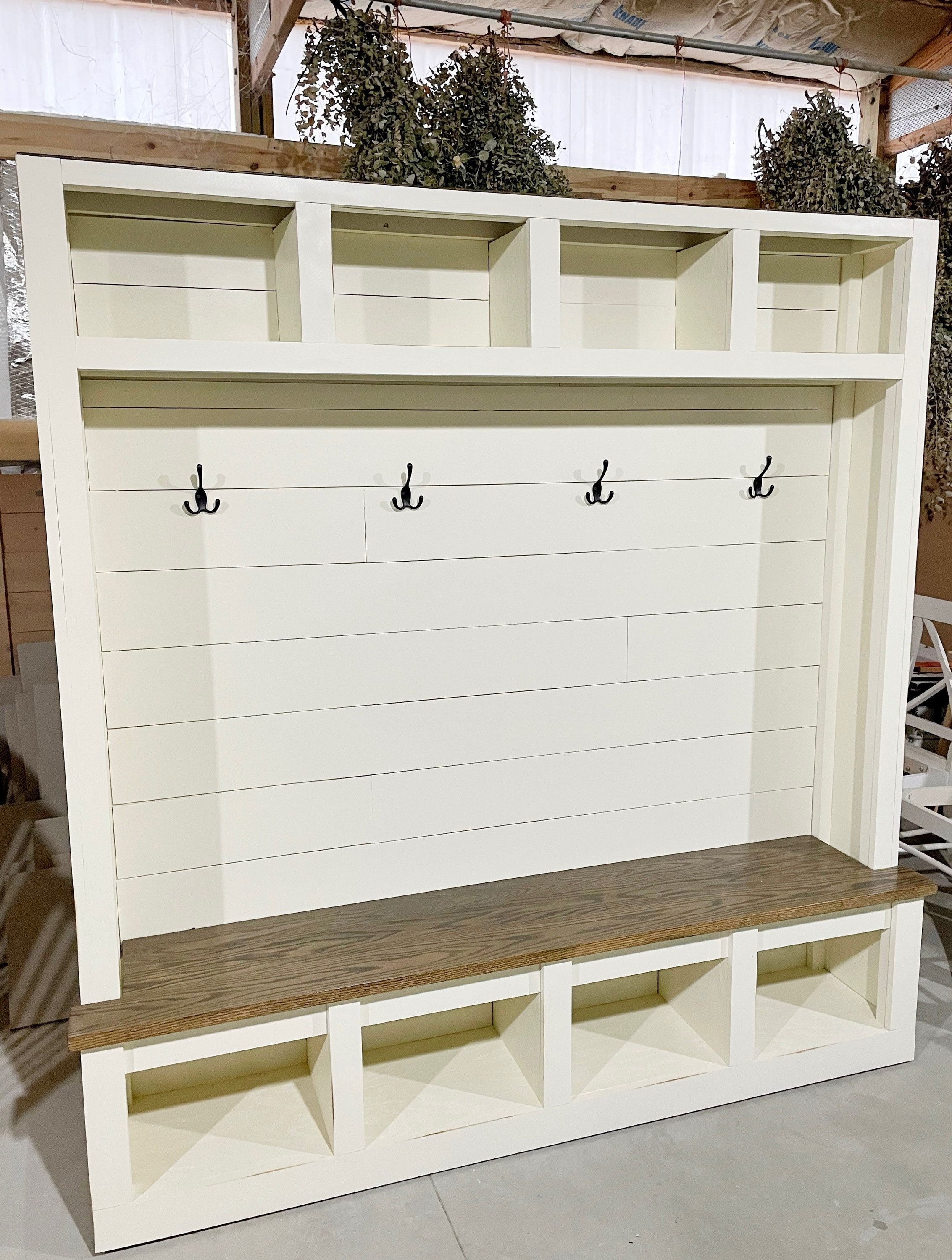 Hall Tree Hall Tree With Bench Mudroom Lockers Entryway - Etsy