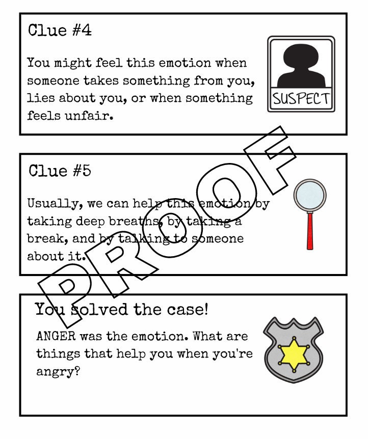 Feelings Detective Therapy Game for Kids - Etsy
