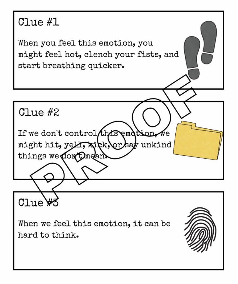 Feelings Detective Therapy Game for Kids - Etsy