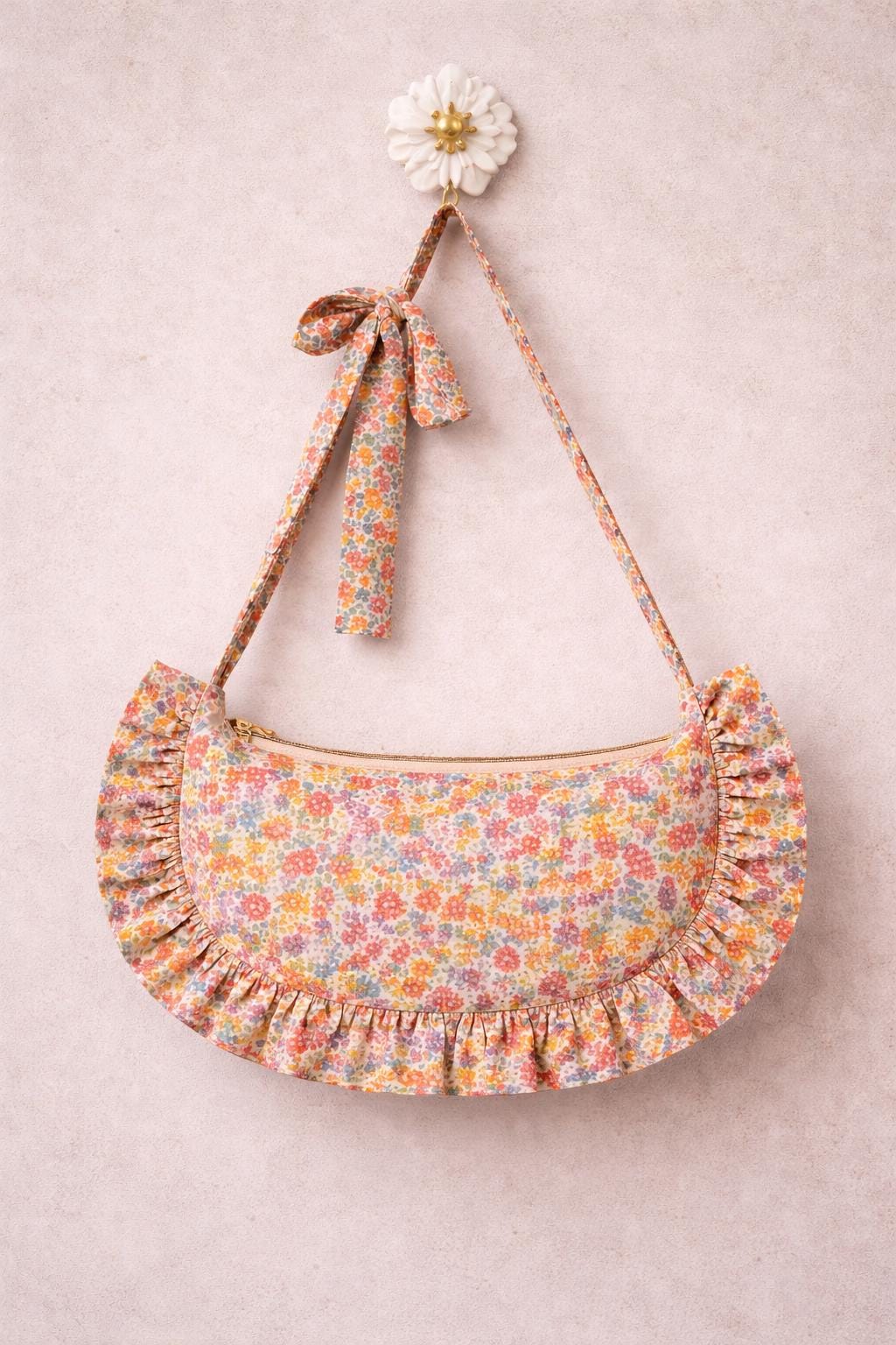 Frilla Half Moon Bag , Crescent Bag , Tote Bag PDF Pattern, Ruffle ...