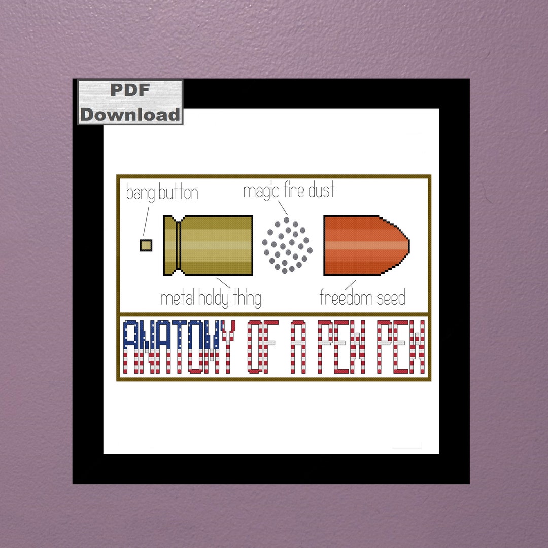 Anatomy of a Pew Pew Cross Stitch Pattern (PDF Download) - Etsy