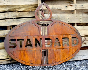 Rusty Patina Texaco Gas Station Garage Sign Large Wall Petroleum Plasma ...