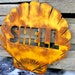 Rusty Patina Shell Gas Station Garage Sign Large Wall Petroleum Art ...