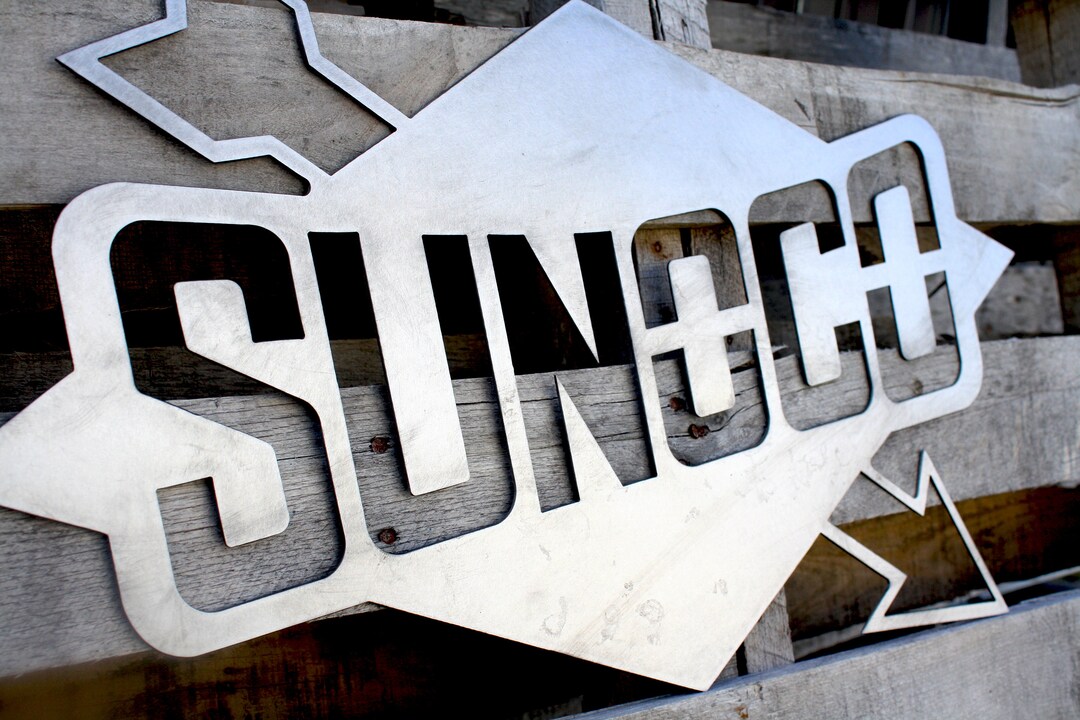 Sunoco Gas Station Garage Sign Large Wall Petroleum Plasma Art Garage ...