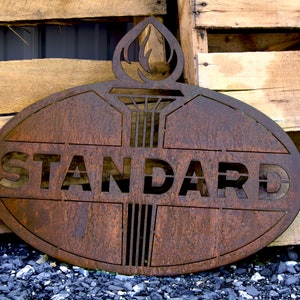 Rusty Patina Standard Oil Garage Sign Large Wall Petroleum Plasma Art ...