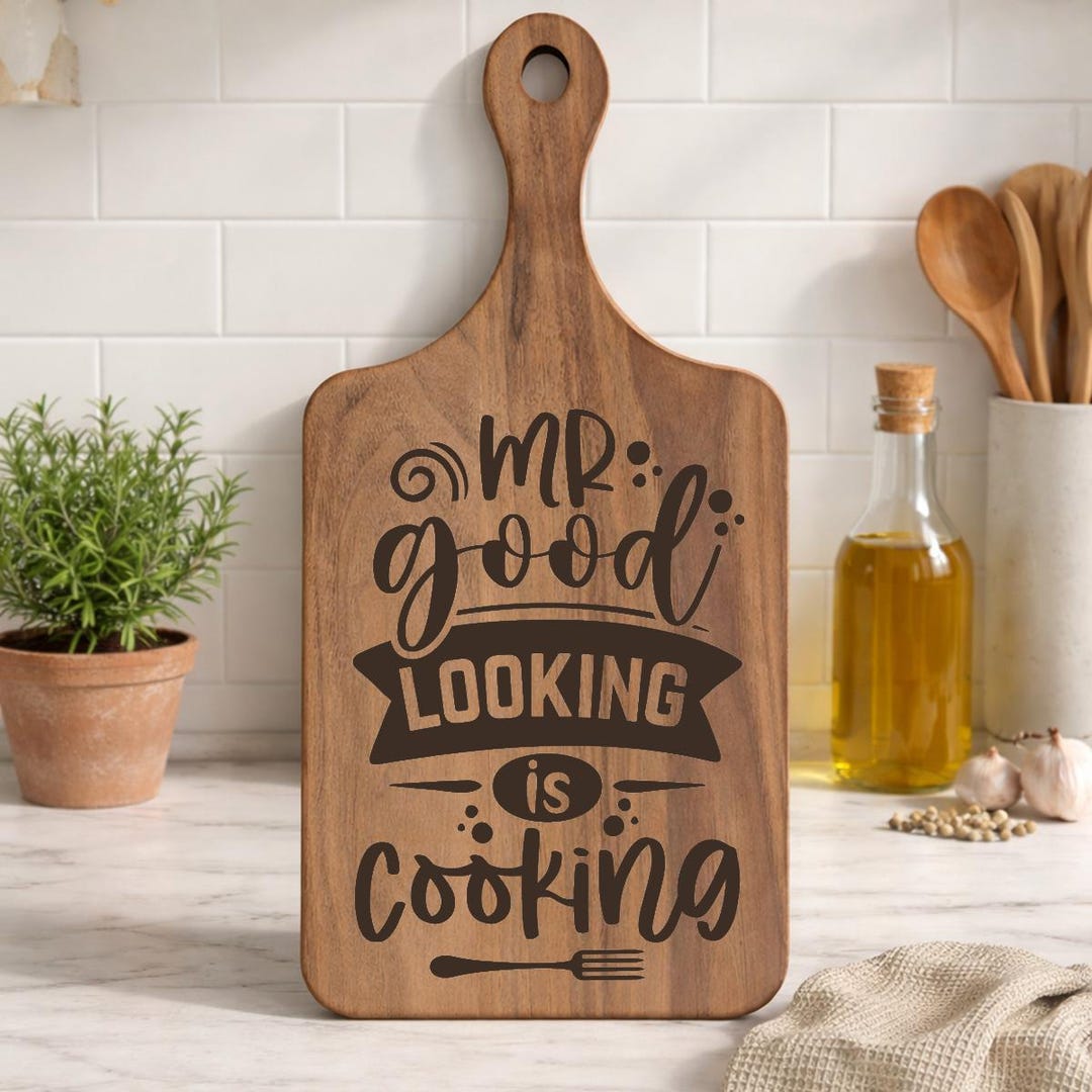 Mr. Good Looking is Cooking - Cutting Board - Etsy