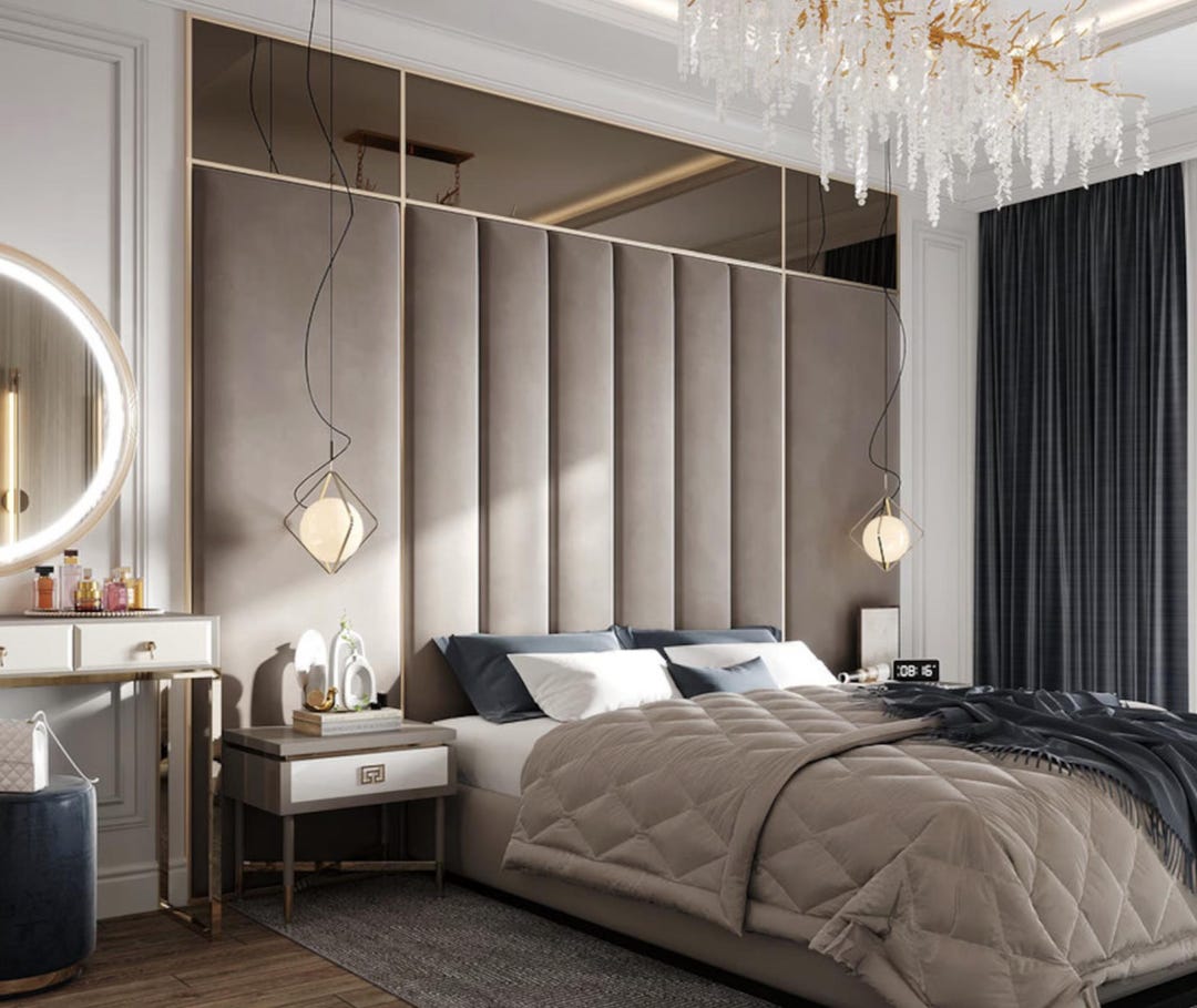 Upholstered Headboards Wall Panels & Bed Frames Any Size! Custom Made ...