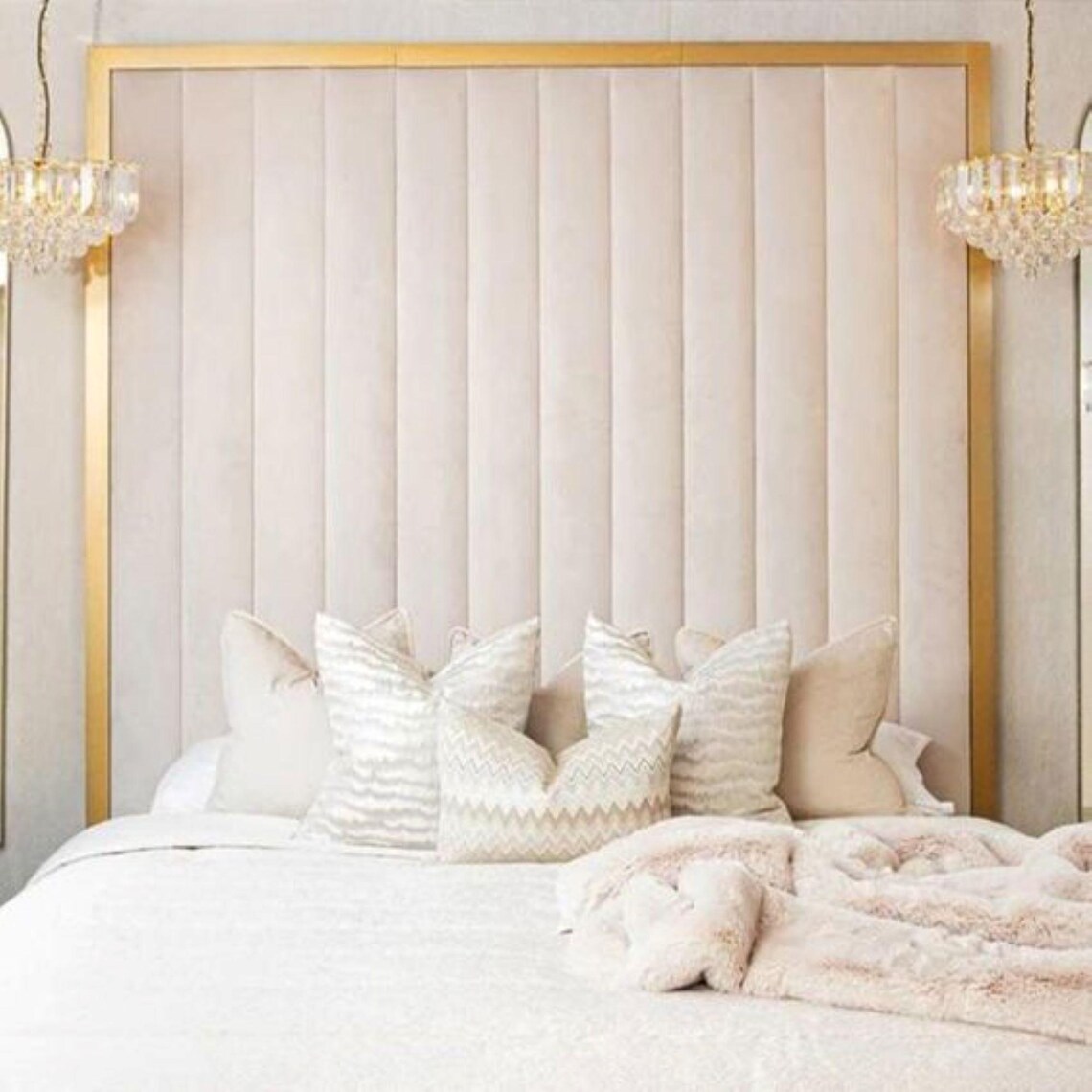 Custom Upholstered Headboards Wall Panels & Bed Frames Any Size! Made ...