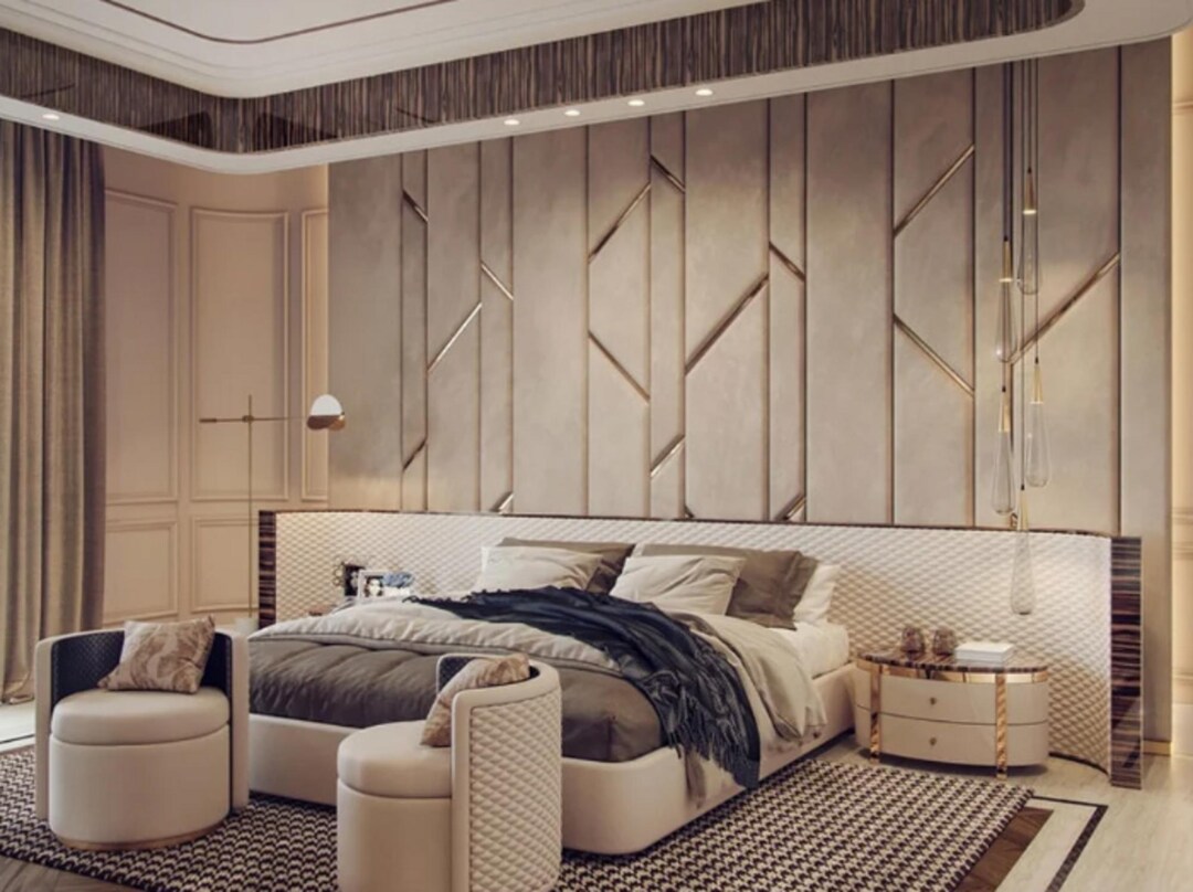 Upholstered Headboards Wall Panels & Bed Frames Any Size Custom Made to ...